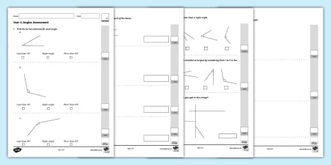 Identifying and Naming Angles Activity Sheet