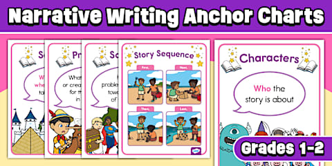 First Grade Narrative Writing Picture Practice Worksheet Pack