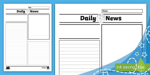 My News Newspaper Writing Template