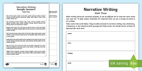 English Third/Fourth Class Narrative Writing Pack
