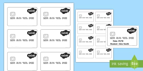 Identify the Different Parts of a Debit Card Activity Sheet
