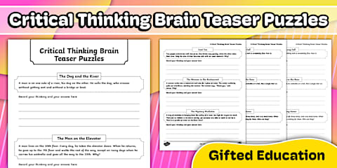 Following Directions Critical Thinking Puzzles for 6th-8th Grade