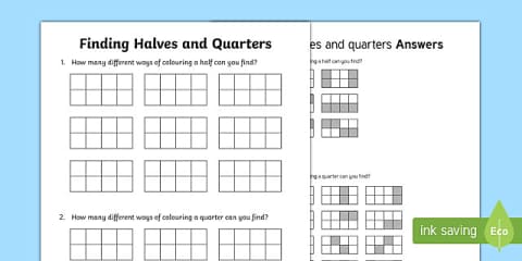 An Introduction to Fractions - Sharing One Item Equally Activity Sheet