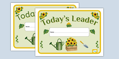 Sunflower-Themed Classroom Jobs Display Poster