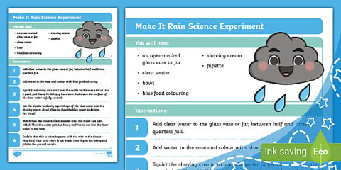 How Clouds Make Rain Experiment - Science - Twinkl