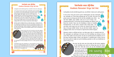 Afrikaanse Fabels vir Graad 4 | Begripstoets