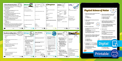 Sixth Grade NGSS Physical Science of Energy Quiz
