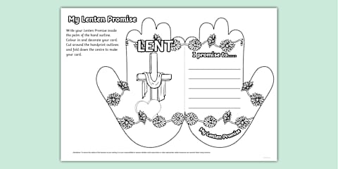 KS1 Lent Prayer Template