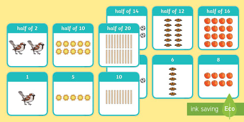 Doubles and Halves to 10 Loop Cards