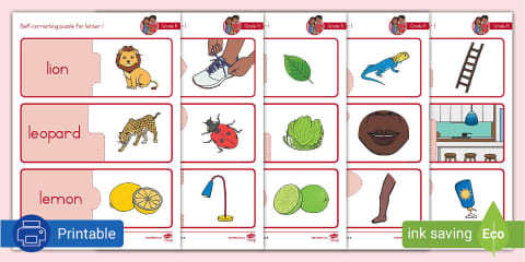 Grade R Phonics - Self-Correcting Puzzles - Letter h (CAPS Aligned)