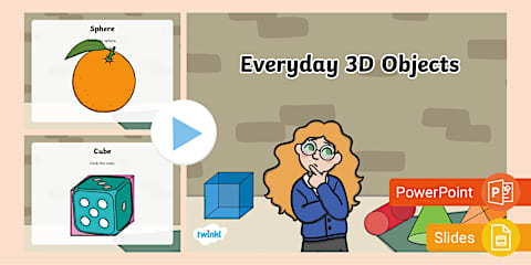 Hide-and-Seek 3D Shape Story PowerPoint