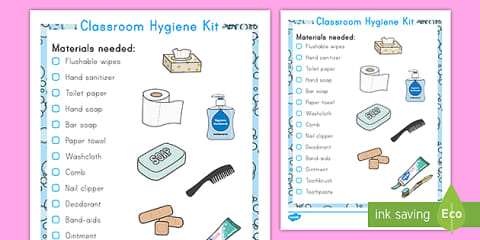Changes and Transitions Personal Hygiene Review Activity