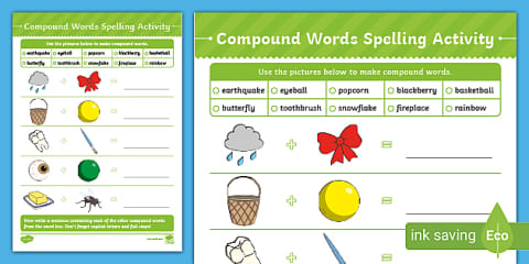 Early Childhood Compound Words Matching Game PowerPoint & Google Slides