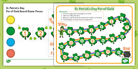 St. Patrick's Day Shadow Matching Worksheet for PreK-K