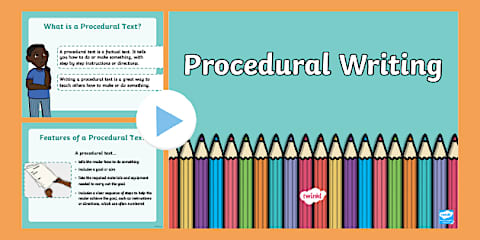 Procedure Language Types of Words | Procedural Writing Ideas