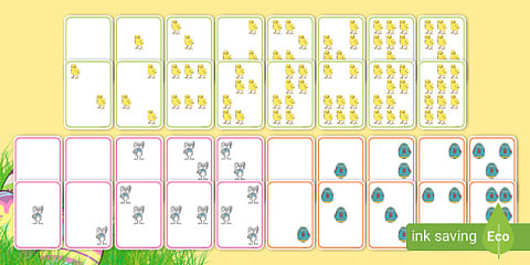 Easter Egg Subitising Numbers 1 to 5 Sorting Activity