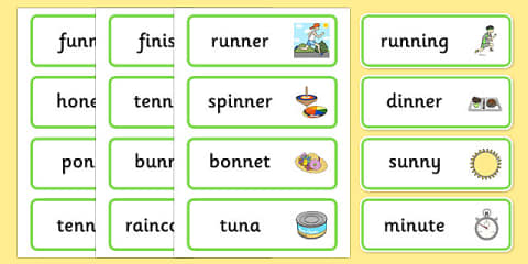 Final 'N' Sound Playing Cards