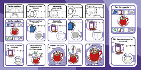 How to Make Hot Chocolate Sequencing Cards