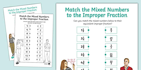 Compare and Order Fractions, Improper Fractions and Mixed Numbers Activity