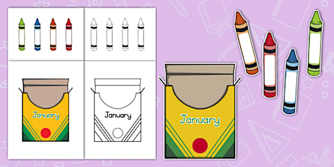 Crayon Themed Classroom Door Display Pack