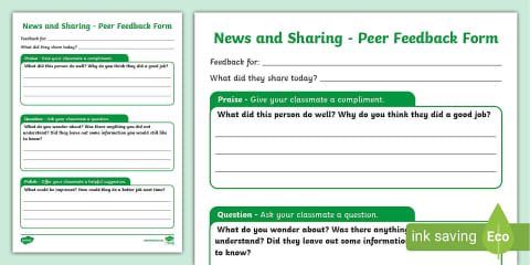 News and Sharing Feedback Cards