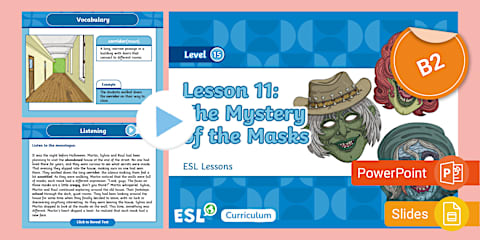 ESL Curriculum Level 15, Lesson 10 Interactive Activity Sheet