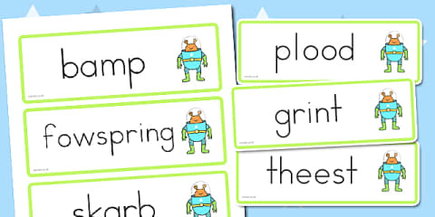KS1 Alien Word Cards
