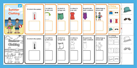 Spring Clothing Adapted Reader for Special Education