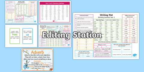 Writing Editing Stations Display Pack