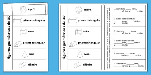Guía de Trabajo: Reconocer y describir figuras 3D