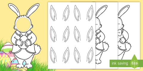 Easter Bunny Mindfulness Colouring Card