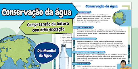 Uso e acesso à água no Brasil - Leitura e compreensão de texto