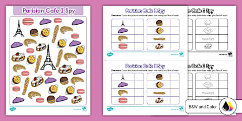 Parisian Cafe Dramatic Play Pack
