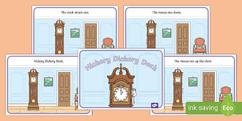 Cut and Stick: Hickory Dickory Dock Sequencing Worksheet