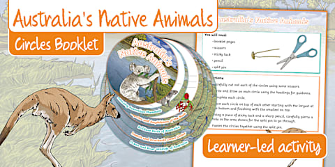 Homes of Animals of Australia Circles Booklet