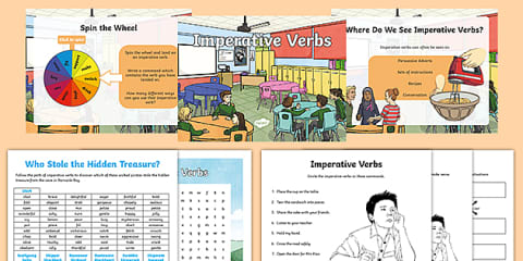 Imperative Verbs In Commands Poster - imperative verbs, commands, poster