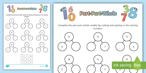 A4 Part-Part-Whole Template: Teacher-Made for Young Learners