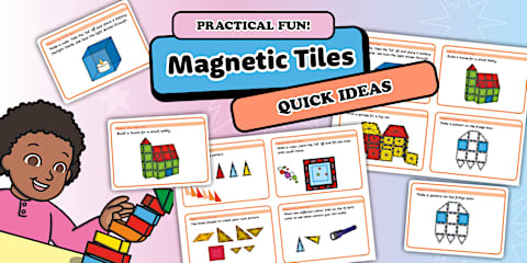 Magnetic Tile Challenge Cards