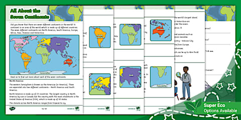 All About Our Continents - Reading Comprehension with Structured ...
