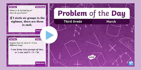 Third Grade Math Problem of the Day - March Activities