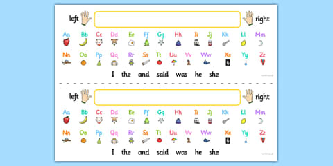 Alphabet and Number Line Desk Strip Desk Mat