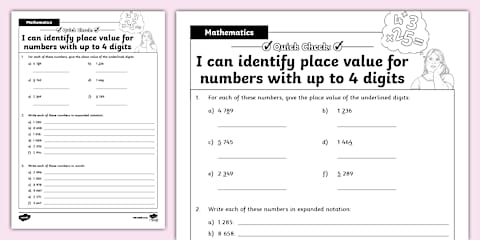Quick Check: I Can Add Numbers with 4 Digits