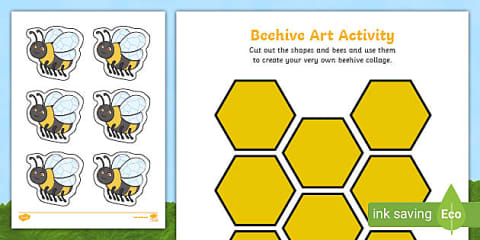 Bee Hive Shape Matching Activity | 2D Shapes | Twinkl | EYFS