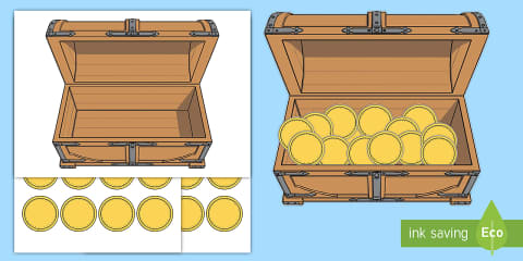 Treasure Chest Ten-Frame and Pirate Coin Counters Resource Pack