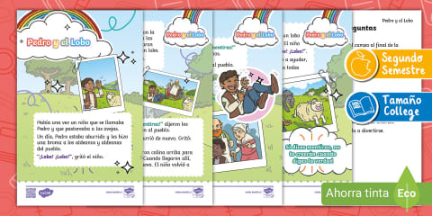 PowerPoint: Pedro y el Lobo - Fábula Ilustrada