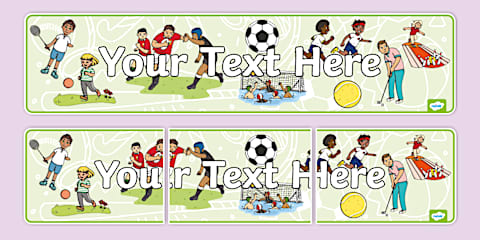 Sports Notice Board Display Banner | Classroom Sports Banner