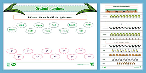 Easter-Themed Ordinal Numbers Worksheet