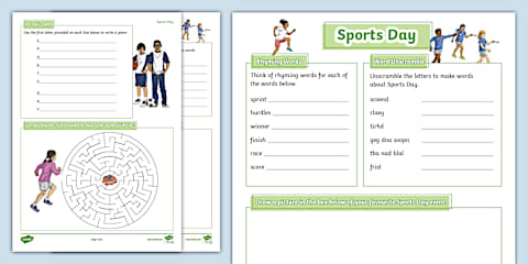 KS2 Sports Day Word Search
