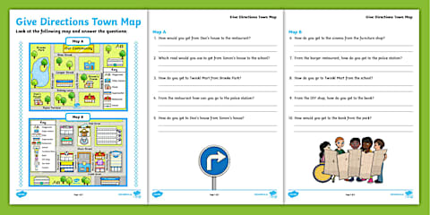 Getting to School Directions Worksheet