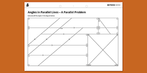 Finding Missing Angles in Parallel Lines Worksheet